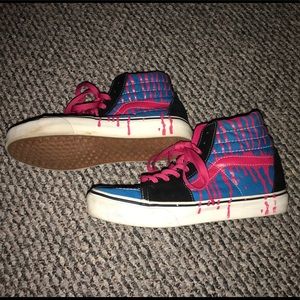 Vans | Shoes | Pink And Blue Vans Skate Hi Dripworks Shoes | Poshmark